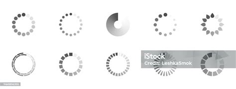 다운로드 기호 세트 로드 아이콘 세트 로드 시스템 데이터 로드 로딩 바 컴퓨터를 고정합니다 벡터 스톡 일러스트레이션 벡터 일러스트 레이 션 0명에 대한 스톡 벡터 아트 및