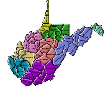Wv Tourist Regions Map Game — Printable Worksheet