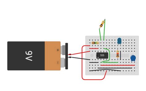 Circuit Design 555 Timer Tinkercad