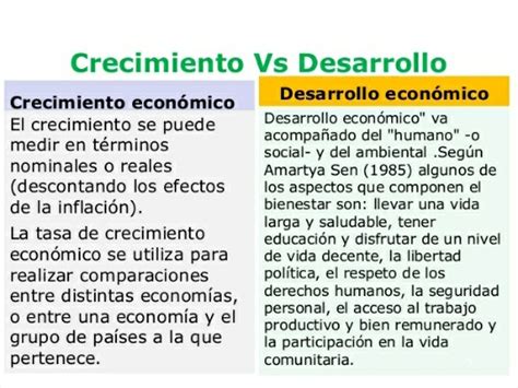 Cual Es La Diferencia Entre Crecimiento Y Desarrollo Economico Esta