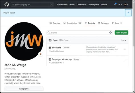 My Take On Github Projects John M Wargo