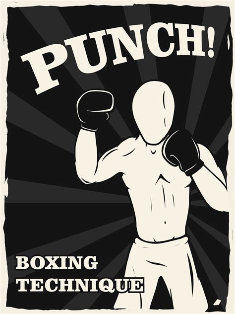 Boxing Technique Poster Design For Print 25366677 Vector Art At Vecteezy