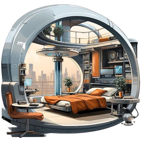 Premium Ai Image Watercolor Of Futuristic Tech Haven A Room With A