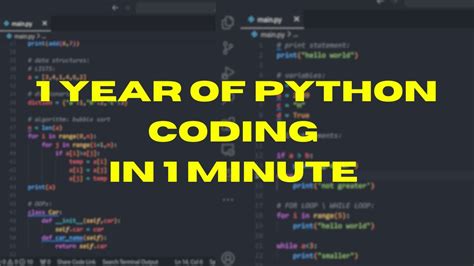 1 Year Of Python Coding In 1 Minute Youtube