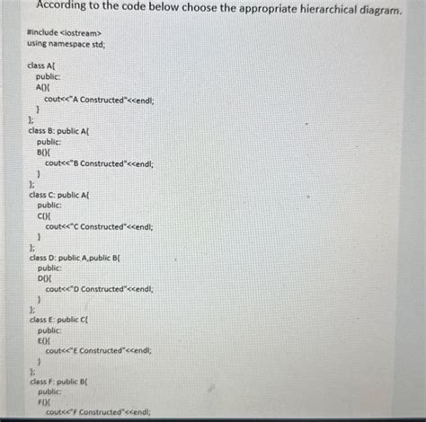 Solved Ainclude Using Namespace Std Class A Public Apr
