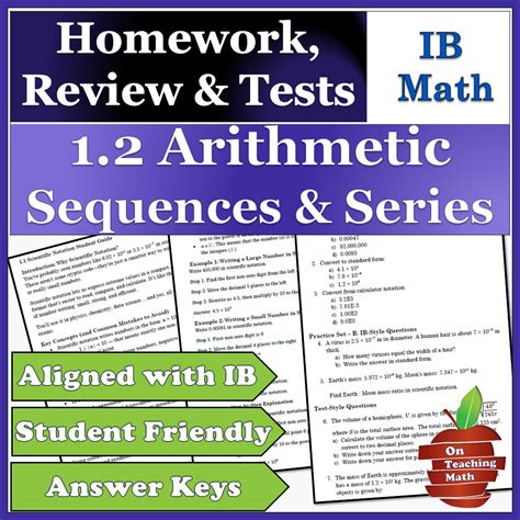 Ib Math 12 Arithmetic Sequences And Series Hw Practice Tests