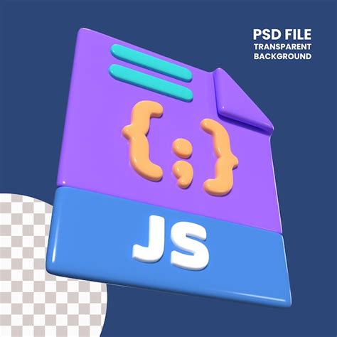 Premium Psd Javascript File 3d Illustration Icon