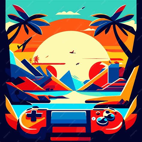 Game Backgroud Vector Illustration Flat 2 Premium Ai Generated Vector