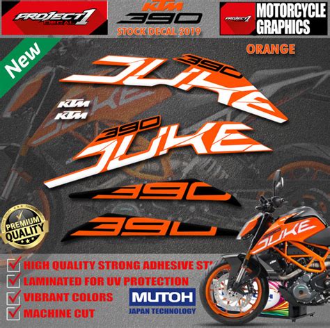 Ktm Duke 390 2019 Stock Decals Laminated Machine Cut Sticker Lazada Ph