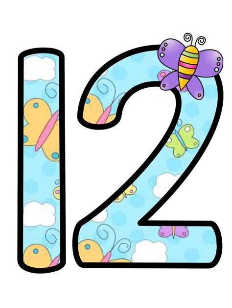 Zahl Nummer Number 12 Insekten