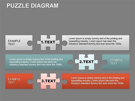Blue Puzzles PowerPoint Diagrams