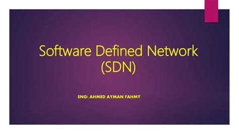 Software Defined Network Sdn Ppt