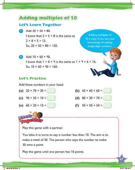 max maths year 4 learn together adding multiples of 10 maths year 4