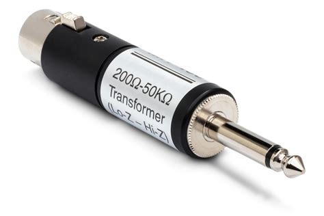 hosa impedance transformer adapter convert microphone output to hi z