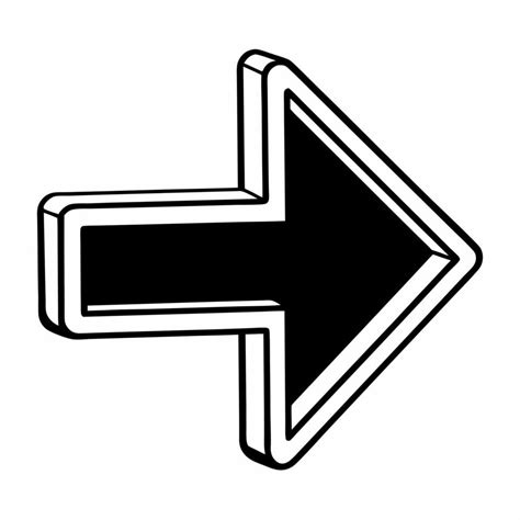Right Arrow Silhouette Design For Guiding Decisions And Pathways