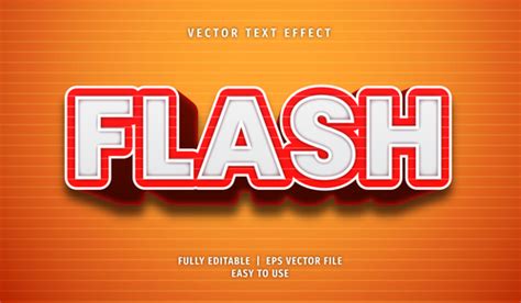 Flash Text 3d Style Text Effect Vector Free Download