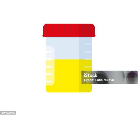 의료 분석 실험실은 플라스틱 항아리에서 소변 대변과 혈액을 검사합니다 평면 스타일의 벡터 일러스트 레이 션 건강 진단에 대한 스톡 벡터 아트 및 기타 이미지 Istock