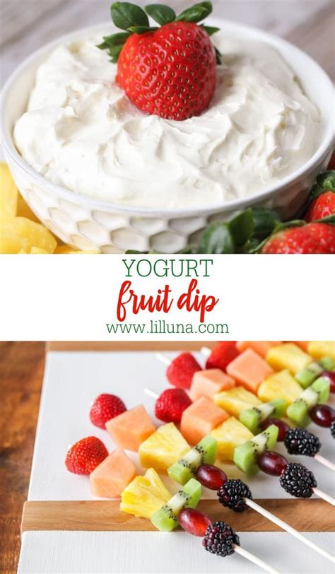 Yogurt Fruit Dip {just 4 Ingredients } Lil Luna