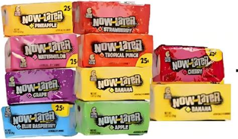 Now And Later Assorted Fruit Candy 10 Assorted Fruit Flavors Individually Wrapped