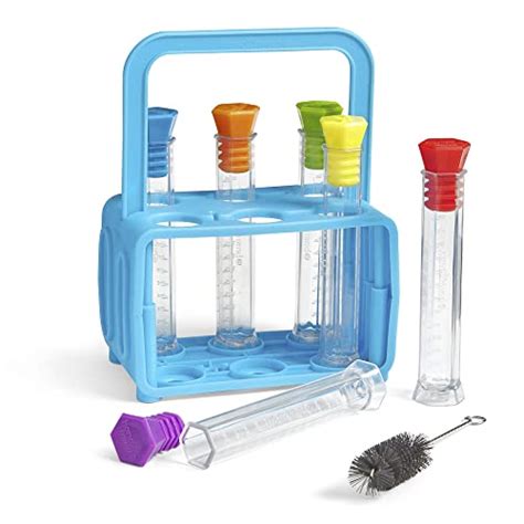 Hand2mind Starter Science Lab Flat Bottom Test Tubes With Lids Six