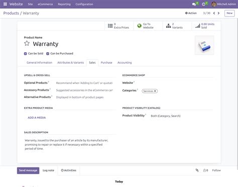 Odoo Website Product Visibility