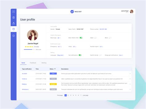 Daily UI Dashboard User Profile Information By Henry Nguyen On Dribbble