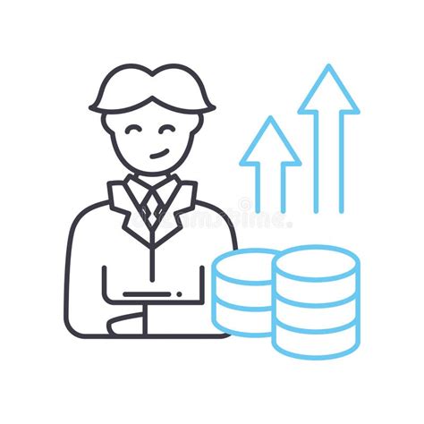 Market Capitalization Line Icon Outline Symbol Vector Illustration