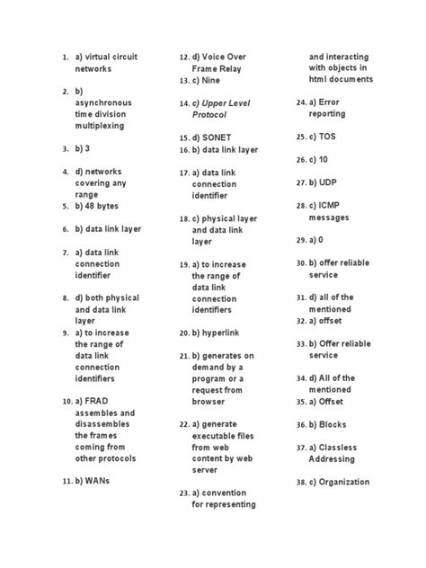 Networking Mcqs Pdf I Pv6 Communications Protocols