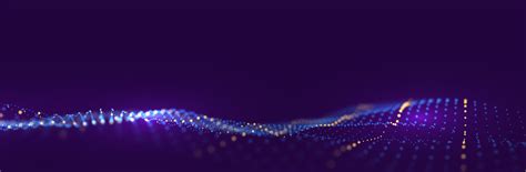 다이나믹 블루와 퍼플 도트 풍경 추상적인 디지털 웨이브 배경 네트워크 데이터 구조 점 격자 시각화 기술 벡터 일러스트레이션 0명에 대한 스톡 벡터 아트 및 기타 이미지