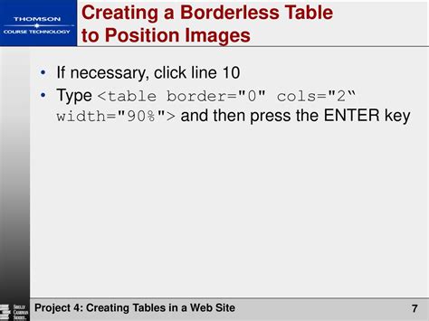 Creating Tables In A Web Site Ppt Download