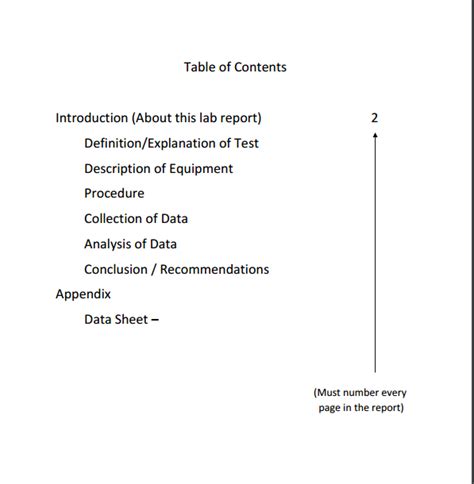 Lab Report Table Decoration Examples