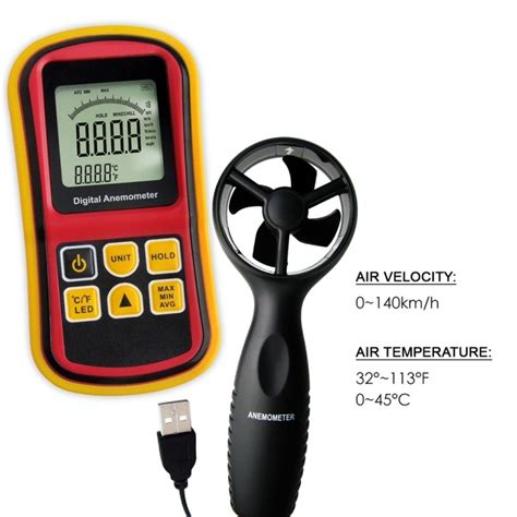 Digital Anemometer With Sensor Vane Probe Discount Instruments