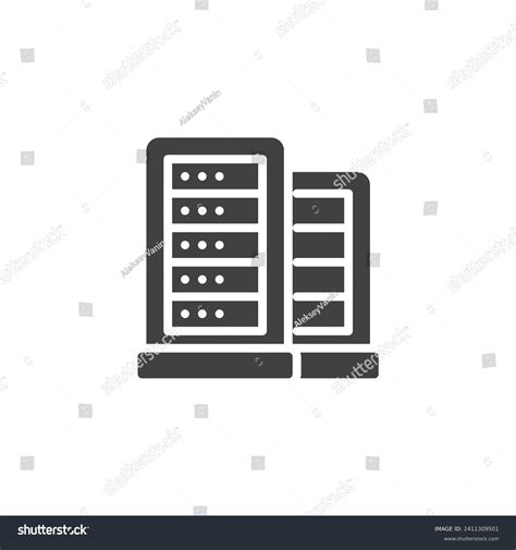 Data Center Server Vector Icon Filled Stock Vector Royalty Free 2411309501 Shutterstock