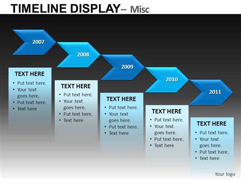 timeline display misc powerpoint presentation slides db powerpoint