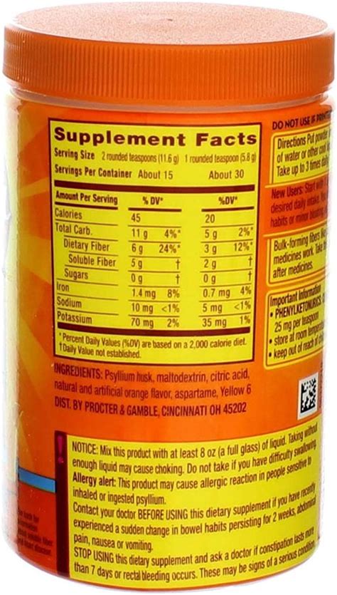 Metamucil Ingredients