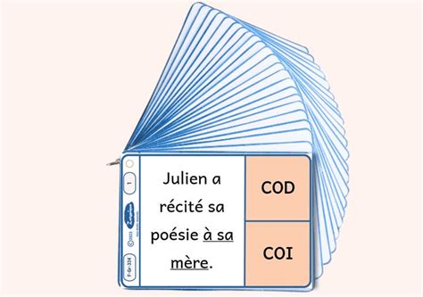 Distinguer Un Cod Dun Coi Fiches Plastifiées De Grammaire Cod
