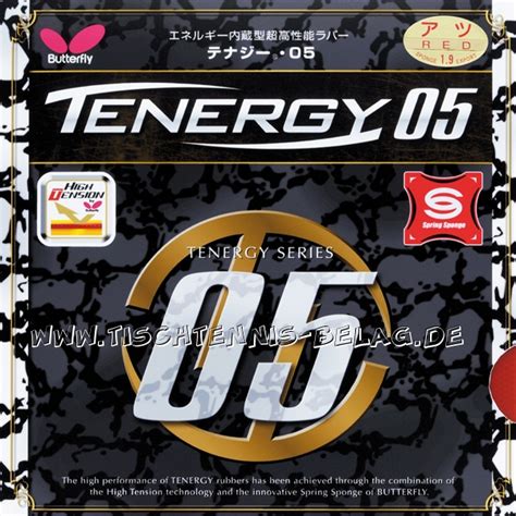 Im Test: Butterfly Tenergy 05 | www.tischtennis-belag.de | Tenergy 05 ...