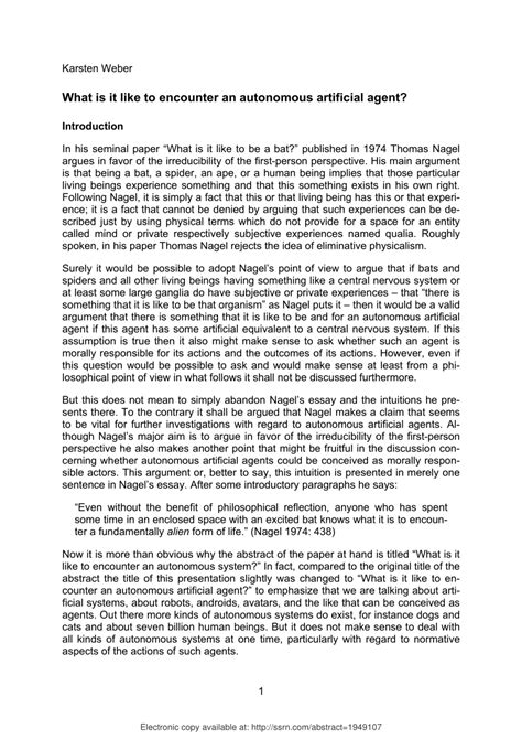 Pdf What Is It Like To Encounter An Autonomous Artificial Agent