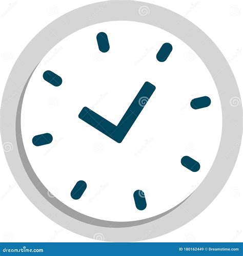Clock Icon In Flat Style Timer On Color Background Vector Design Element White Background