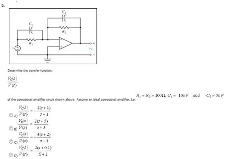 Solved Determine The Transfer Function V0svs Of The