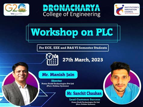 Dronacharya College Of Engineering On Linkedin Workshop Plc Programming Opportunity