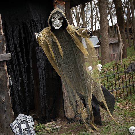 Morris Costumes35 1 4 X 6 Ft Hanging Grim Reaper Animated Prop Halloween Decoration