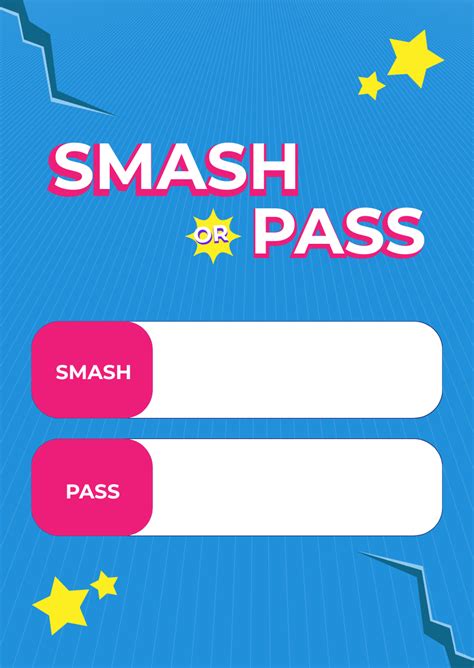 Free Smash Or Pass Tier List Template To Edit Online