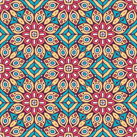 Premium Vector Decorative Geometric Tile Seamless Pattern