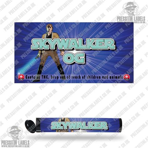 Skywalker Og Type 2 Pre Roll Labels Cali Pre Rolled Stickers Pressitin Labels