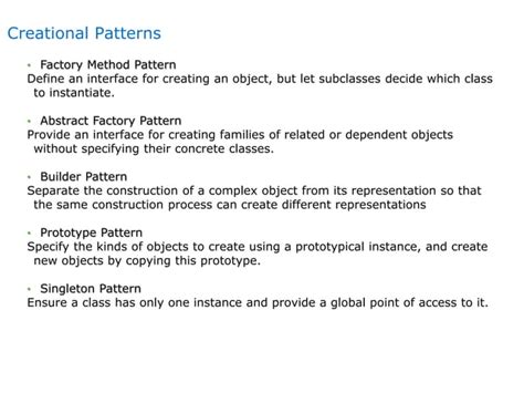 Creational Design Patternspptx Programming Languages Computing