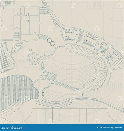 Blueprint And Architectural Design Featuring Symbols Like Technical