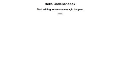 Address Validation Codesandbox