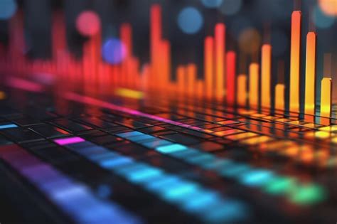 Bold And Colorful Bar Graph Minimalist Style Side View Clear And Vibrant Visual Representation