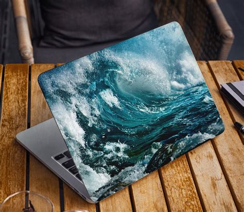 Ocean Pattern Laptop Skin Sea Wave Notebook Vinyl Decal Dell Hp Lenovo